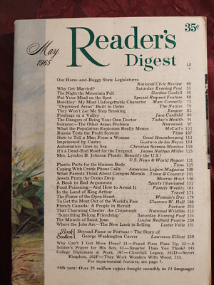 Readers Digest May 1965 Douglas MacArthur Robert Benchley Marc Connelly ...