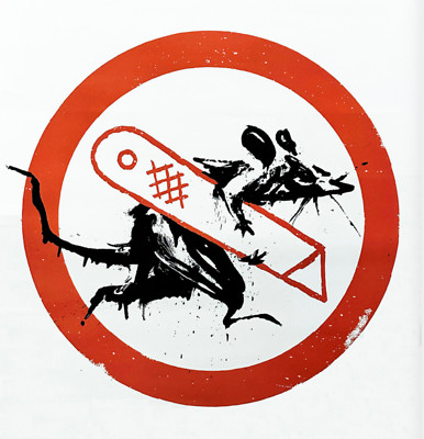 Banksy CUT AND RUN Glasgow exhibit 2 poster set. | eBay