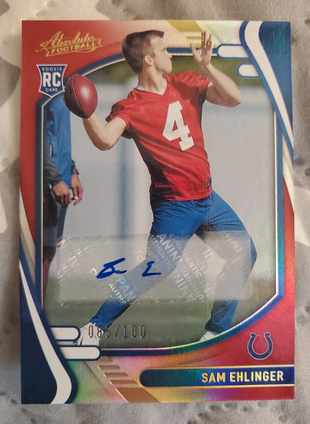 2021 Panini Absolute Sam Ehlinger Rookie Spectrum Auto autograph 85/100 ...