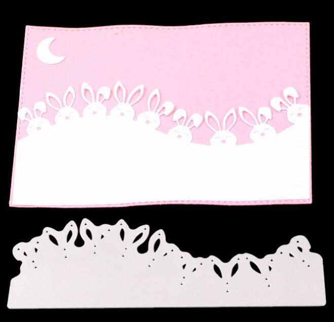 Rabbit Border Metal Cutting Dies Stencils Scrapbooking Album Decorative ...