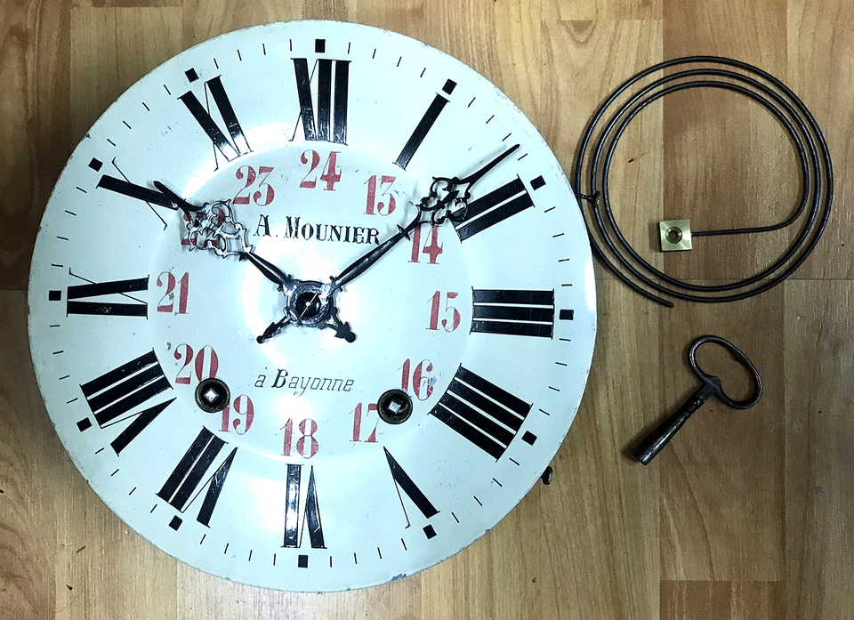 Mouvement horloge oeil de boeuf comtoise old clock Morez uhr pendule | eBay