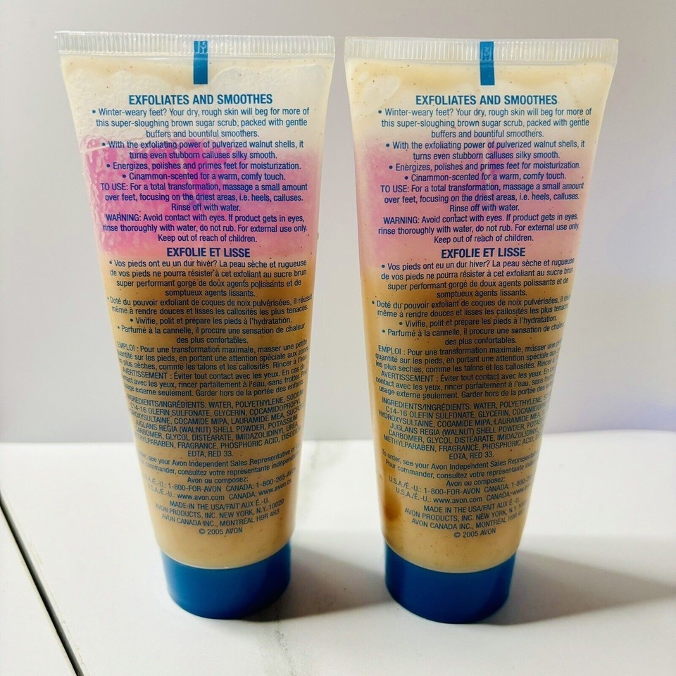 AVON Foot Works Soothing Cinnamon Foot Scrub 3.4 oz Lot of 2 | eBay