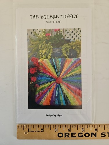 Designs by Myra Mitchell 18" SQUARE TUFFET Sewing Pattern #Q08 Uses Fat Quarters | eBay