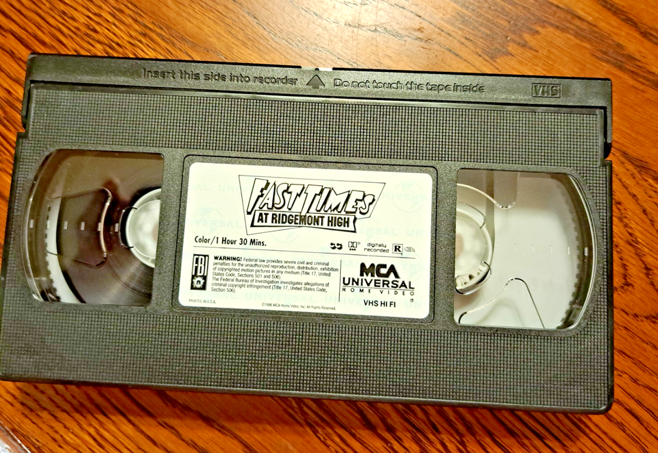 Fast Times At Ridgemont High VHS Comedy 1982 MCA First Release Comedy ...