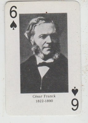Cesar Franck Playing Card Great Composers Music Free Shipping | eBay