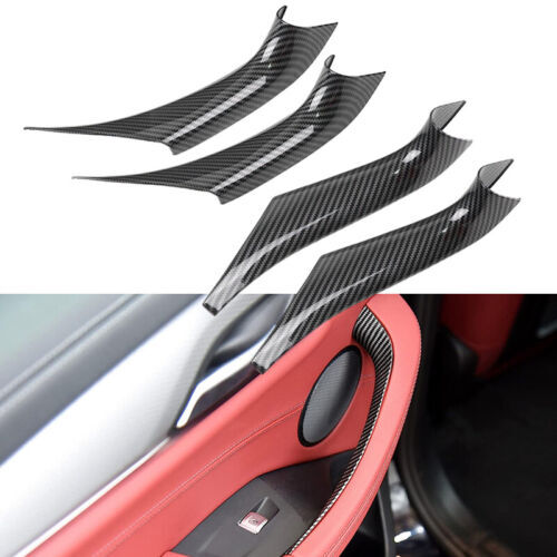 4PCS Inner Carbon Texture Door Handle Pull Cover For BMW X3 X4 G01 G02 ...