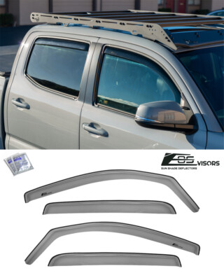 EOS For 16-23 Toyota Tacoma Double Cab IN-CHANNEL Side Window Visors ...