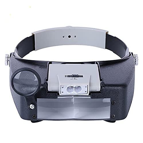 Headband Magnifier with Light Jeweler Magnifying Glass Loupe Visor ...