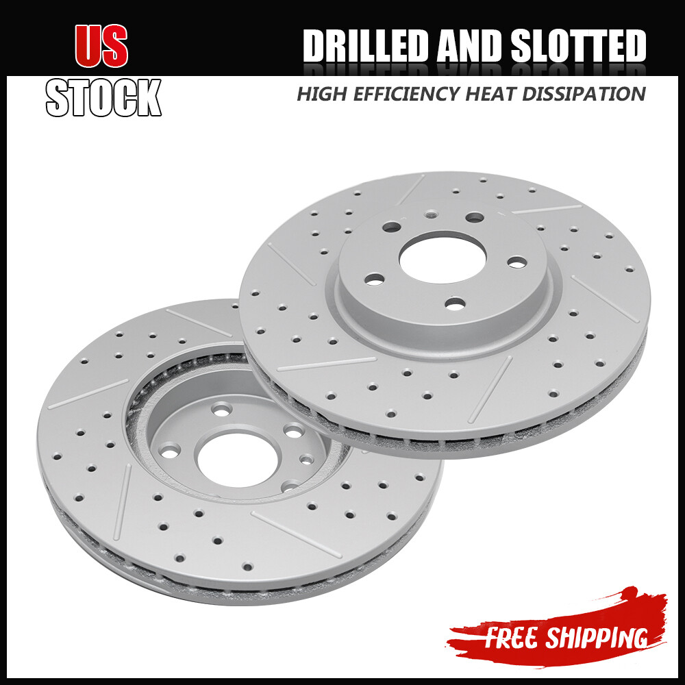 300mm Front Drilled Brake Rotors for 2013 2014 2015 2016 Ford Fusion ...