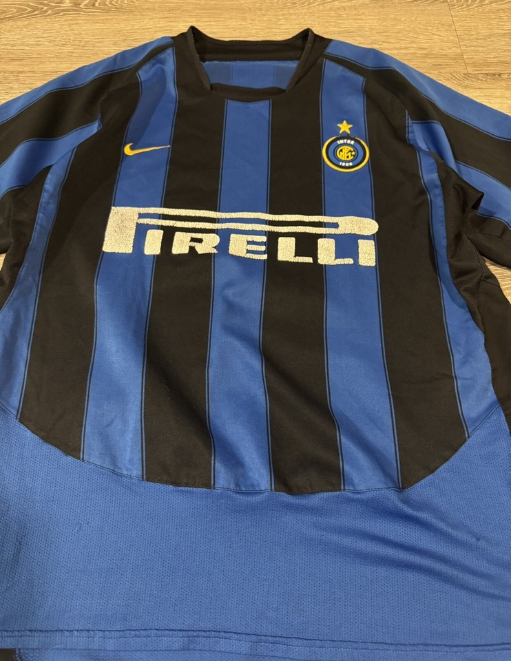 Nike Inter Milan Pirelli Soccer Jersey Home Men’s Size Large Blue Black ...
