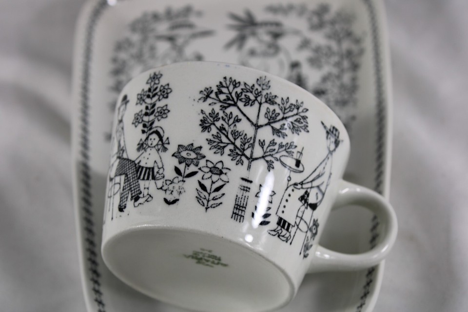 Emilia Coffee Cup Snack Tray Kaj Franck Raija Arabia Finland Black ...