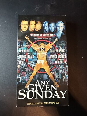 Any Given Sunday (VHS, 2000, Special Edition Directors Cut) 85391832232 ...