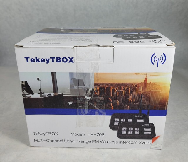 Tekey TBOX TK-708 Multi-Channel Long Range FM Wireless 3 Black Intercom ...