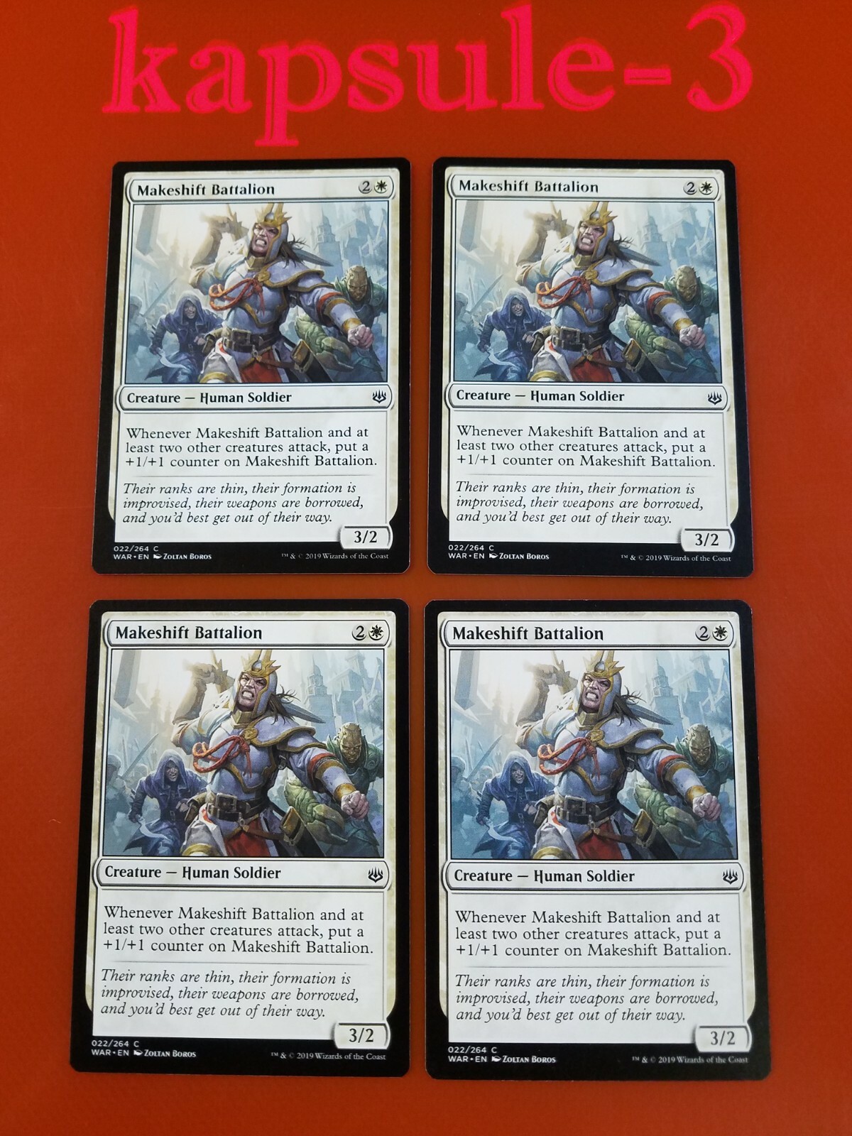 4x Makeshift Battalion (LP-NM) | War of the Spark | MTG Magic Cards | eBay