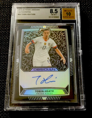 TOBIN HEATH RARE 2019-20 Panini Obsidian Autographs USA USWNT BGS BAS ...