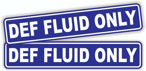 pair - DEF FLUID ONLY Vinyl Sticker Decal | eBay