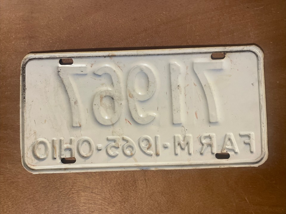 1965 Ohio License Plate Farm # 71967 | eBay
