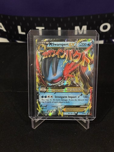 MEGA M Swampert EX (ULTRA RARE) XY87 Black Star Promo Holo Foil Pokemon ...