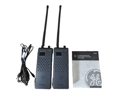 Pair of GE General Electric CB Transceiver 40 Channel HandHeld CB Radio ...