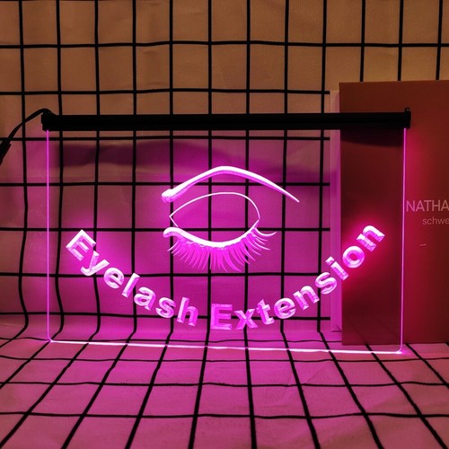 Eyelash Extensions Eyebrow LED Neon Light Sign Beauty Salon Spa Wall ...