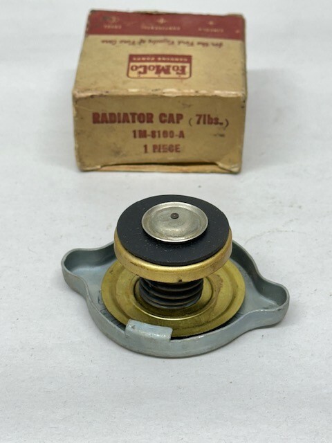 NOS Ford Radiator Cap 1M‑8100‑A 7 lb Pressure – Fits 1949–54 Ford/Merc ...