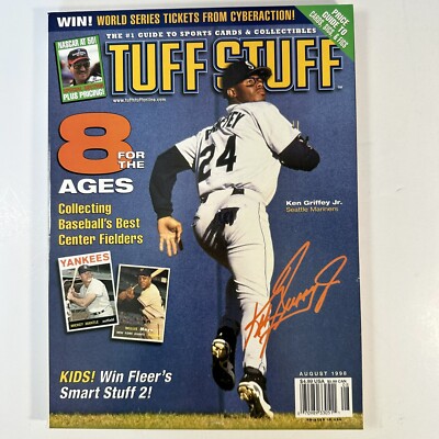 August 1998 TUFF STUFF MAGAZINE/PRICE GUIDE/Ken Griffey Jr Cover🏀🏈⚾️🏒 ...
