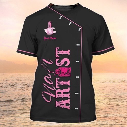 Nail Artist Custom Tshirt Nail Tech Shirt Gift For Nail Technican S-5XL ...