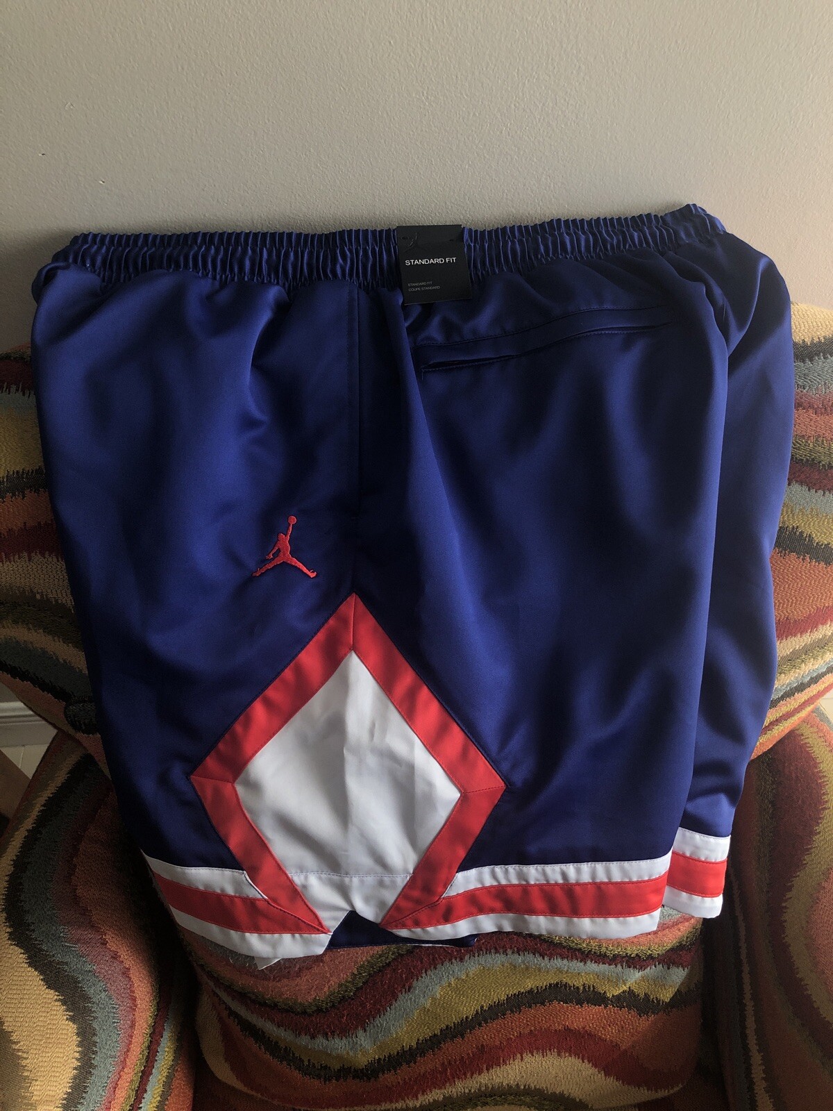 AIR JORDAN Satin Diamond Blue Basketball Shorts NWT Size 2XL Men A02820 ...