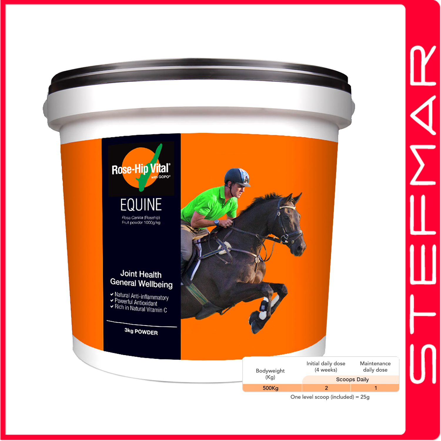 Rose-Hip Vital Equine Horse Powder 3kg - Rose Hip Joint Guard Health ...