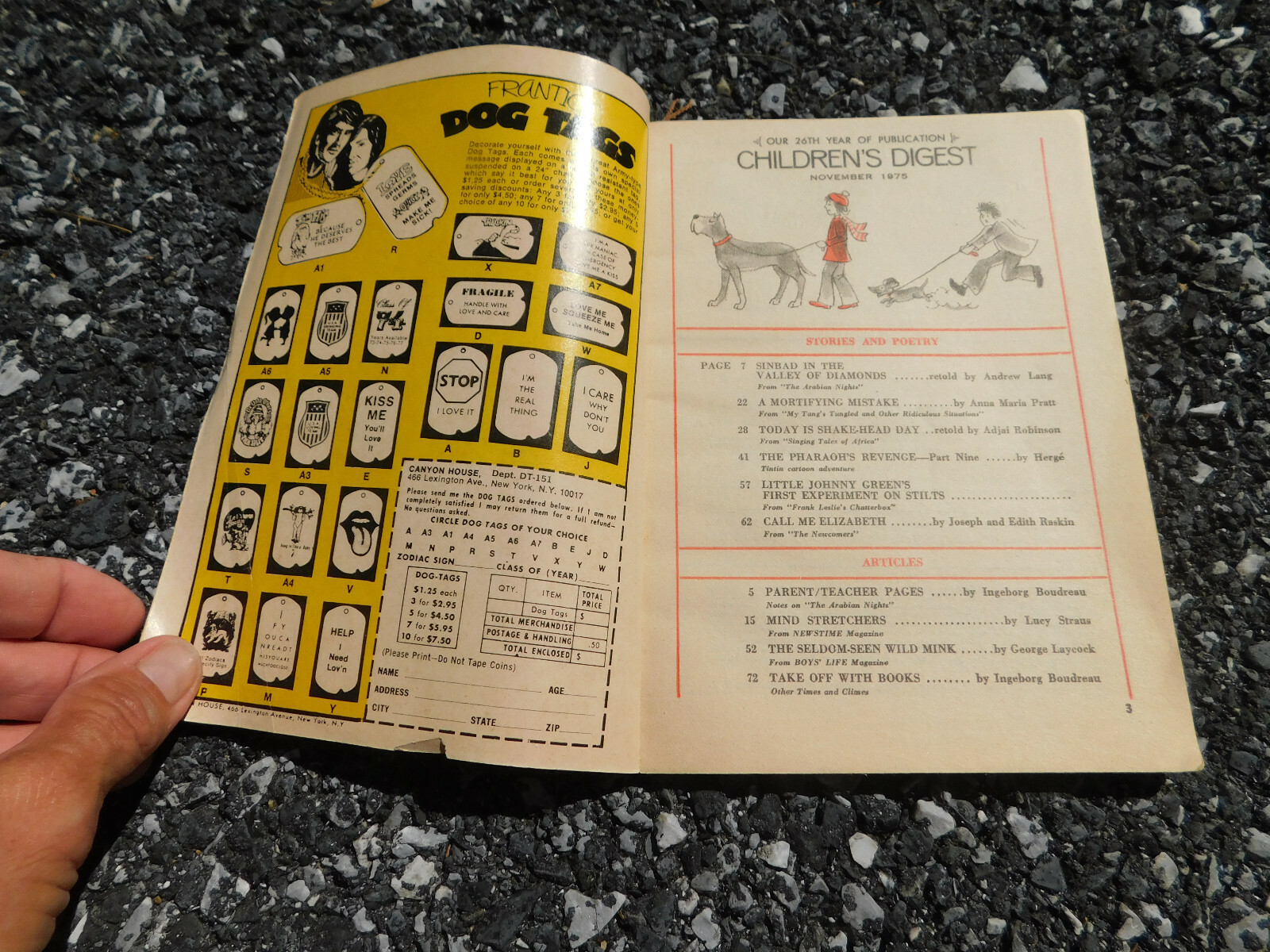 Vtg 1975 Nov Children's Digest Magazine Sinbad Arabian Nights Do you ...