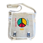Peace Love Messenger Bag Hemp Boho Rastafari Rasta Colors Shoulder ...