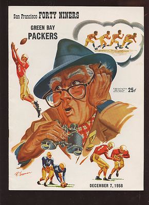 December 7 1958 NFL Program Green Bay Packers at San Francisco 49'ers ...