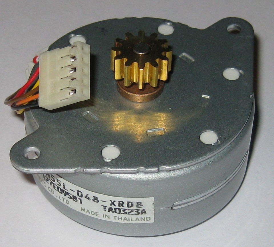 2 X NMB Stepper Motor with Brass Gear - 24V - PM55L-048 - Permanent ...