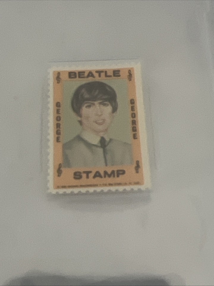 1964 Hallmark Beatles Stamp GEORGE HARRISON Premiere Edition #NNO ...