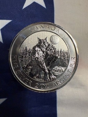 2021 2oz .9999 Fine Silver $10 Canada Creatures of the North Werewolf ...