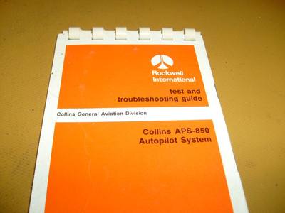 Collins APS-850 Autopilot Test & Troubleshooting Guide Booklet | eBay