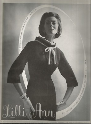 60's Lilli Ann Fashion Ad 1961 - Carmen Dell'Orefice | eBay