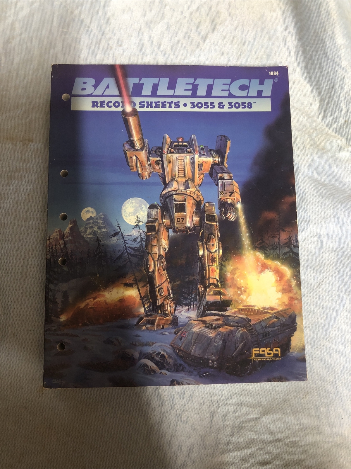 Battletech Record Sheets 3055 & 3058 Mechwarrior FASA 1694 for sale ...