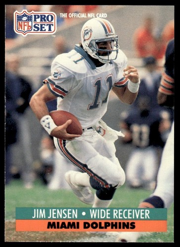 1991 Pro Set Football Card Jim Jensen Miami Dolphins #564 | eBay