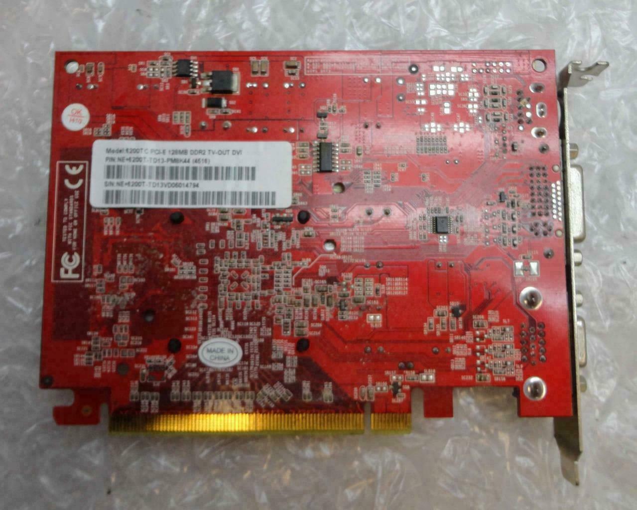 Nvidia GeForce 6200TC PCI-E 128MB DDR2 TV-Out DVI Card ( NE+6200T-TD13 ...