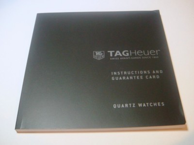 Tag Heuer Instruction Watch Book – Quartz Watches | eBay Australia