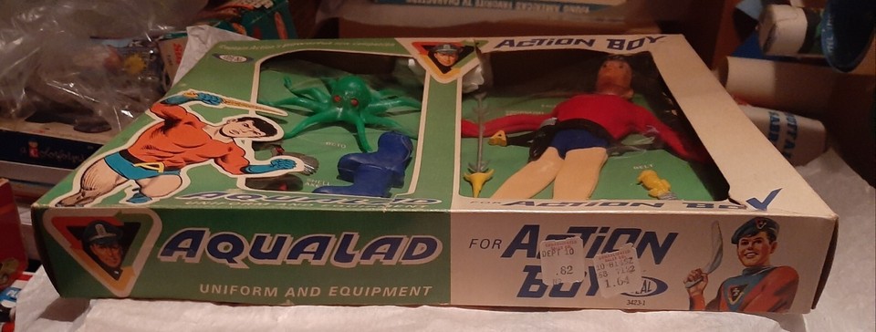 VINTAGE 1967 IDEAL CAPTAIN ACTION BOY AQUALAD COSTUME MIB UNUSED RARE ...