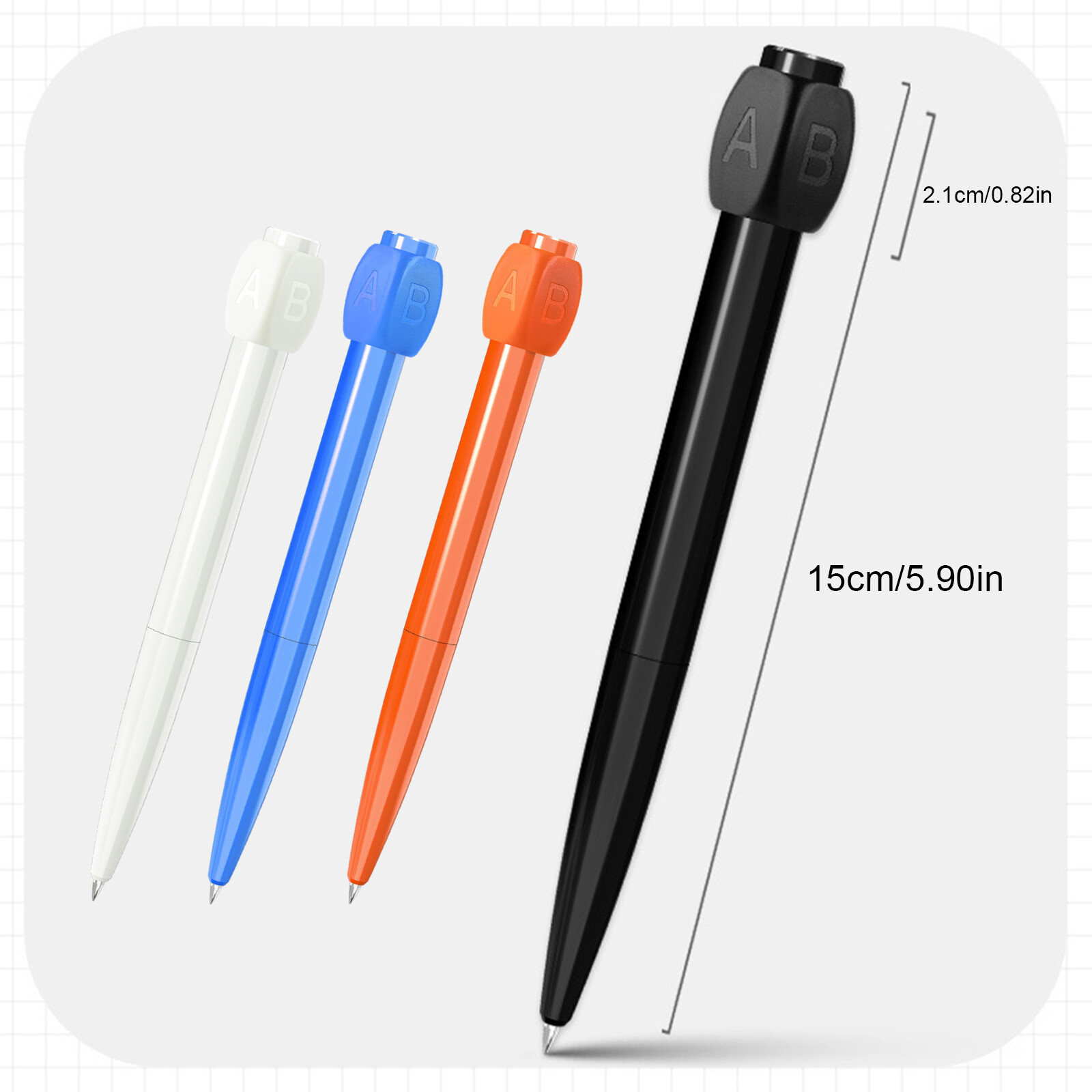 ABCDEF Spinner Pen with Rotating Cap - Fun Ballpoint for Office ...