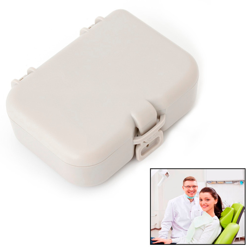 1Set Dental Storage box Denture False Teeth Case With Mirror and Clean ...