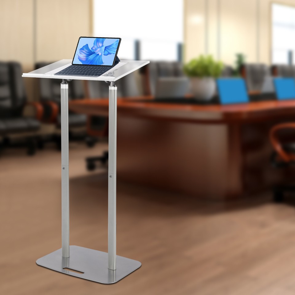 Clear Podium Stand Church Presentation Lectern Acrylic Adjustable ...