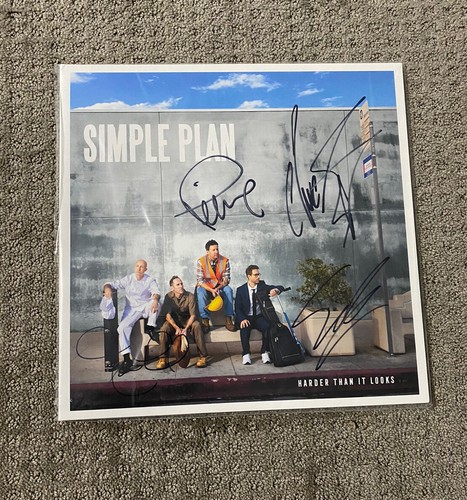 Simple Plan Harder Than It Looks Signed Autographed Translucent Yellow ...