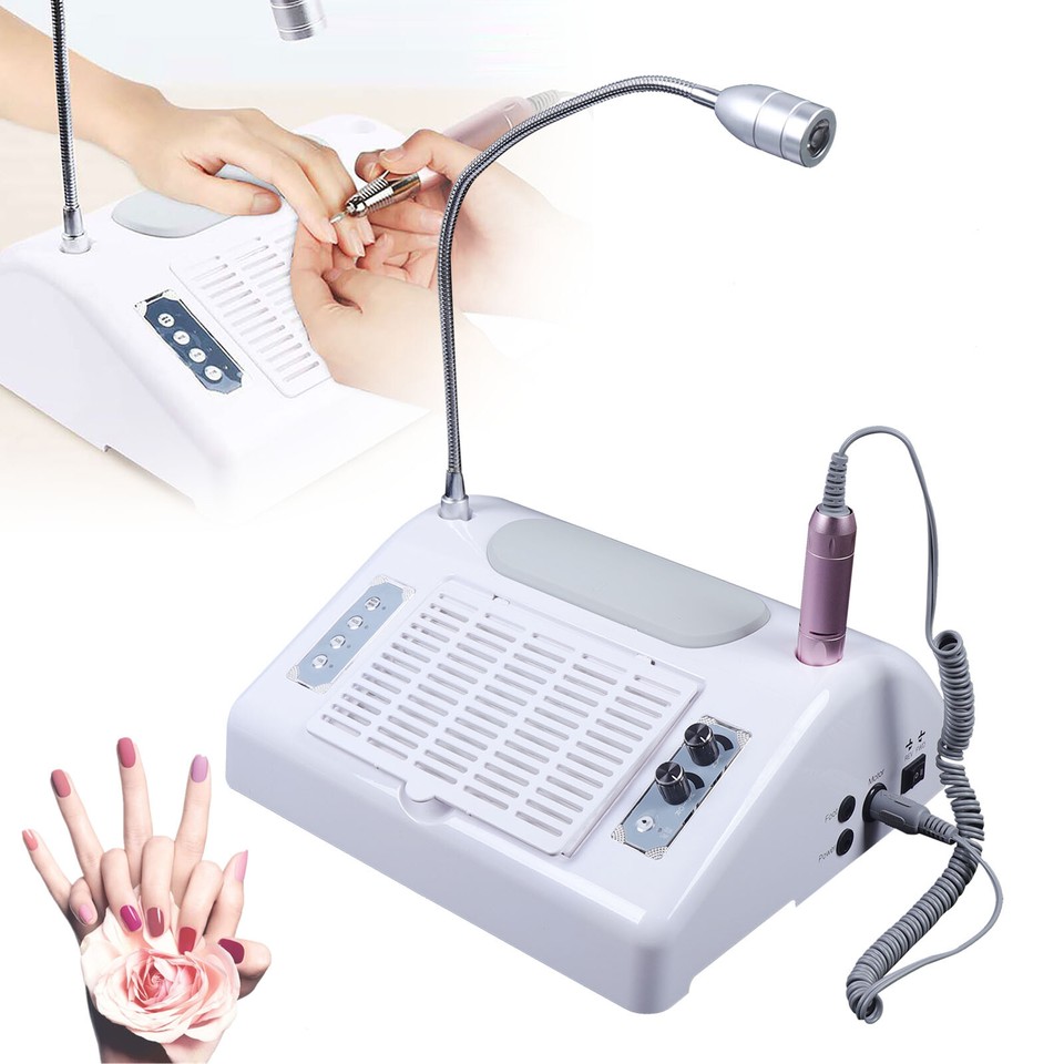 Manicure Machine 5in1 UV LED Nail Lamp Dryer Vacuum Cleaner Nail Drill ...