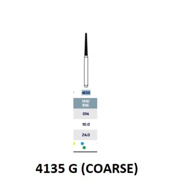 MICRODONT Cone Round End 4135G (COARSE) diamond burs 10/pk Made in ...