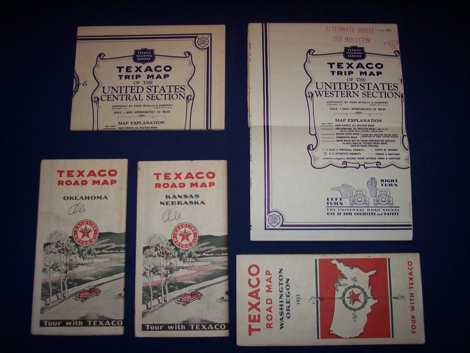 Vintage Texaco Early 1930's Road Maps | eBay UK