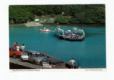 CORNWALL COLOUR POSTCARD BY J. HINDE. 2DC 583 OF KING HARRY REACH ...